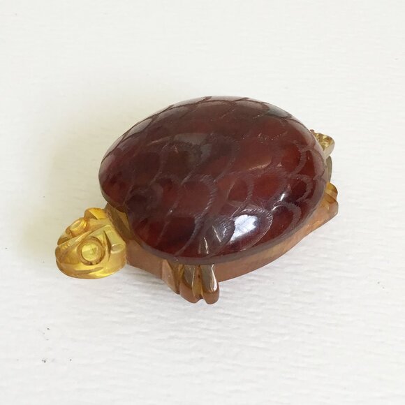 Accessories | Vintage Apple Juice Root Beer Bakelite Carved Turtle ...